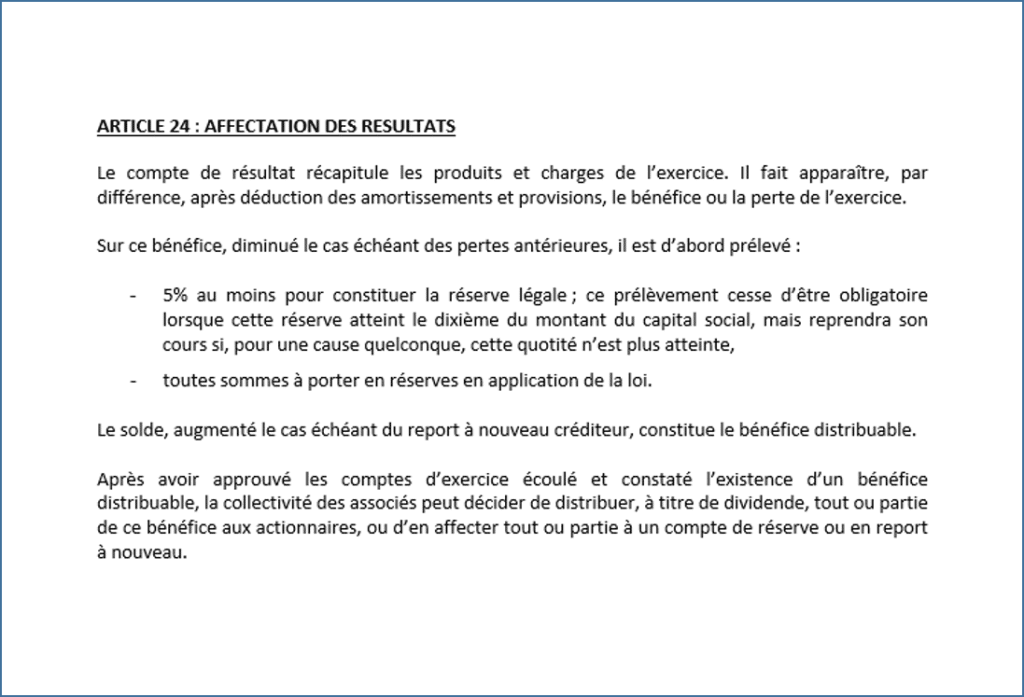 Modele statut SAS type