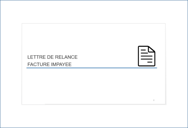 Lettre de relance facture impayée