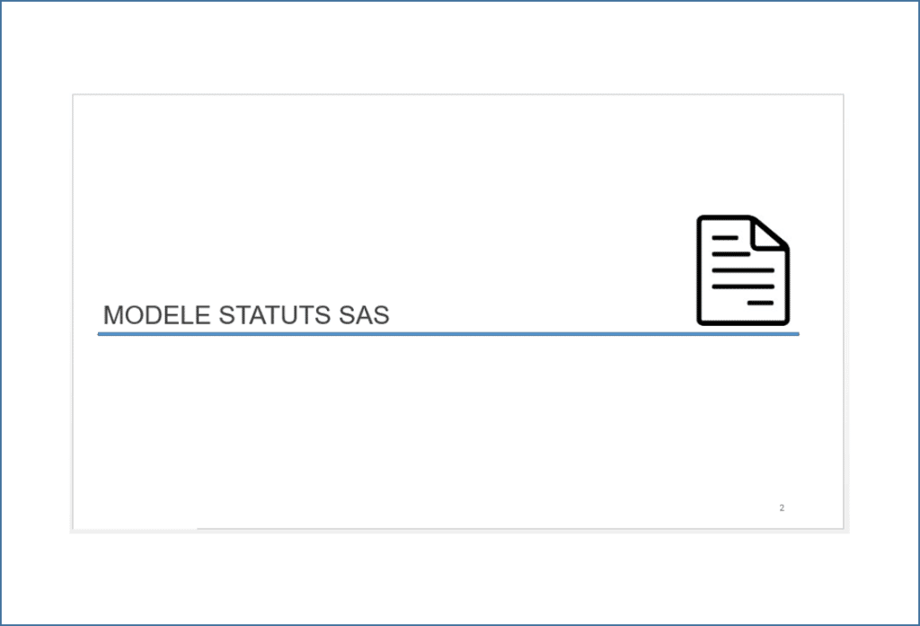 Modele statut SAS type